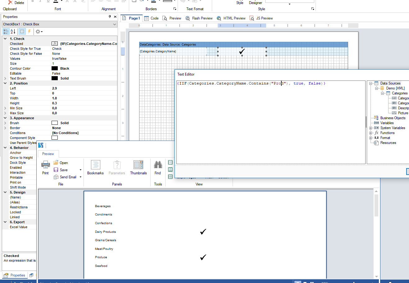 Set Checked State Of Checkbox Based On Containslike Creating Reports And Dashboards 6697