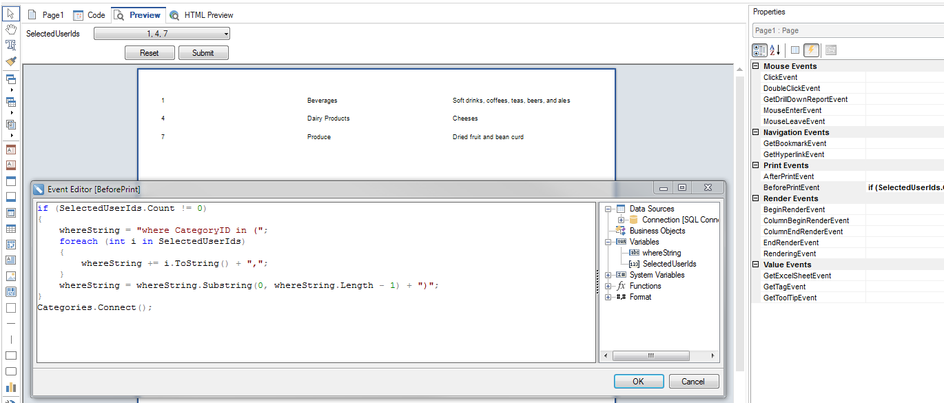 Stringlist Parameter How To Use In A Sql Query Creating Reports And Dashboards Stimulsoft